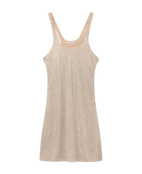 Stella McCartney Sleeveless Metallic Dress - Nude