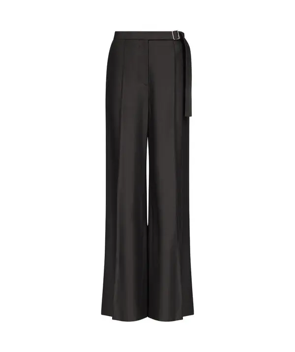 Loulou De Saison Pratt Buckle Waistband Trousers - Black
