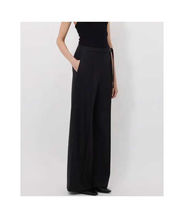 Loulou De Saison Pratt Buckle Waistband Trousers By