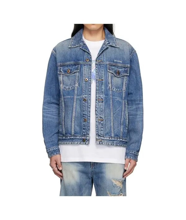 We11Done Logo Embroidered Denim Jacket