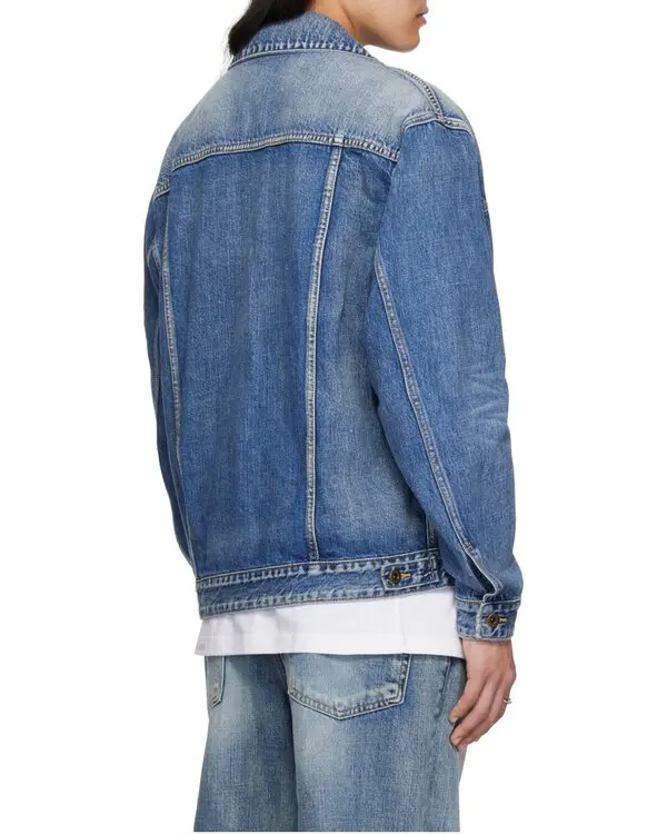 We11Done Logo Embroidered Denim Jacket