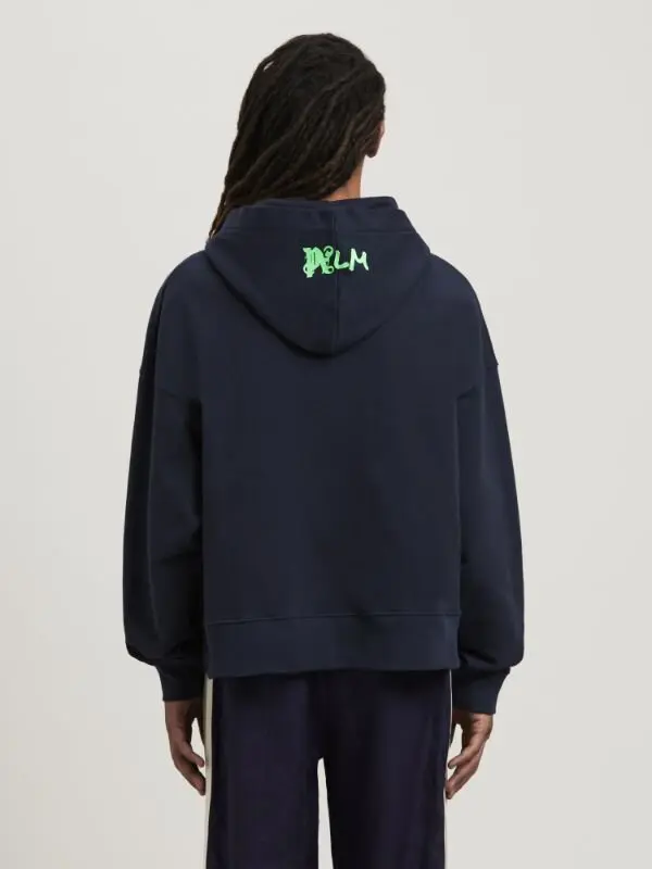 Palm Angels Graphic Print Cotton Hoodie