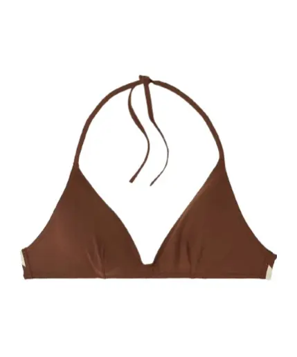 ERES Cubisme Patchwork Triangle Bikini Top - Brown