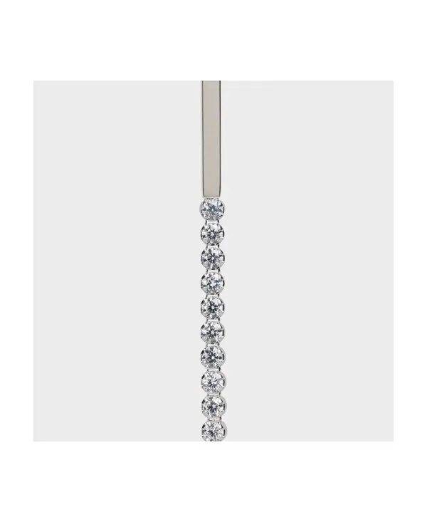 Celine Edwige Earrings In Brass With Rhodium Finish And Crystals