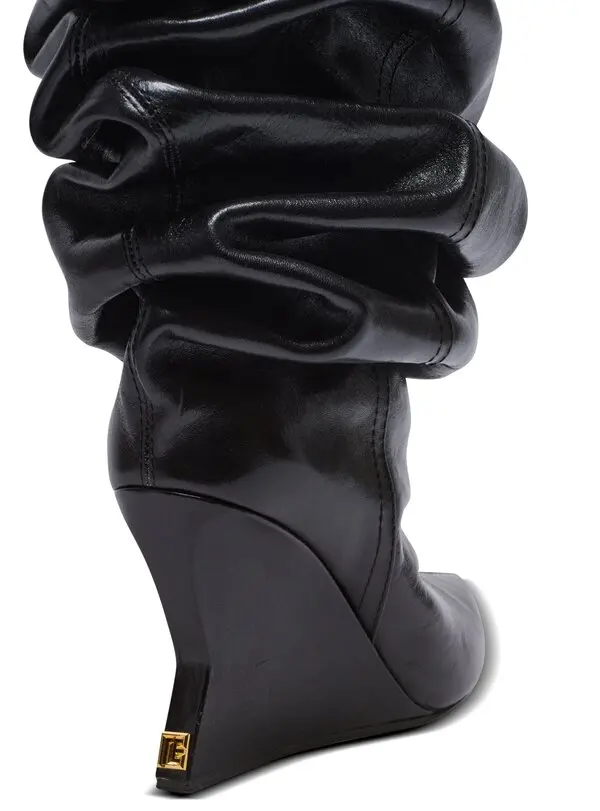 Balmain Wedge Thigh-high Boots