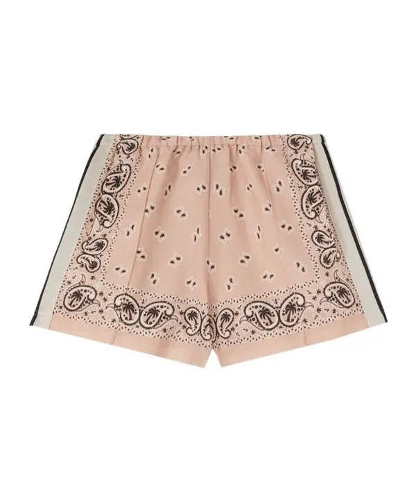 Palm Angels Paisley Print Track Shorts - Nude