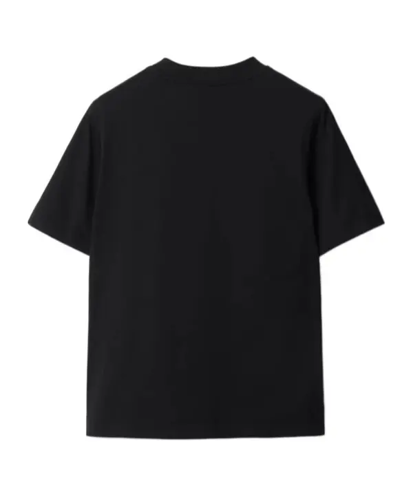 Burberry Crewneck T-shirt With Embroidered Equestrian Knight - Black