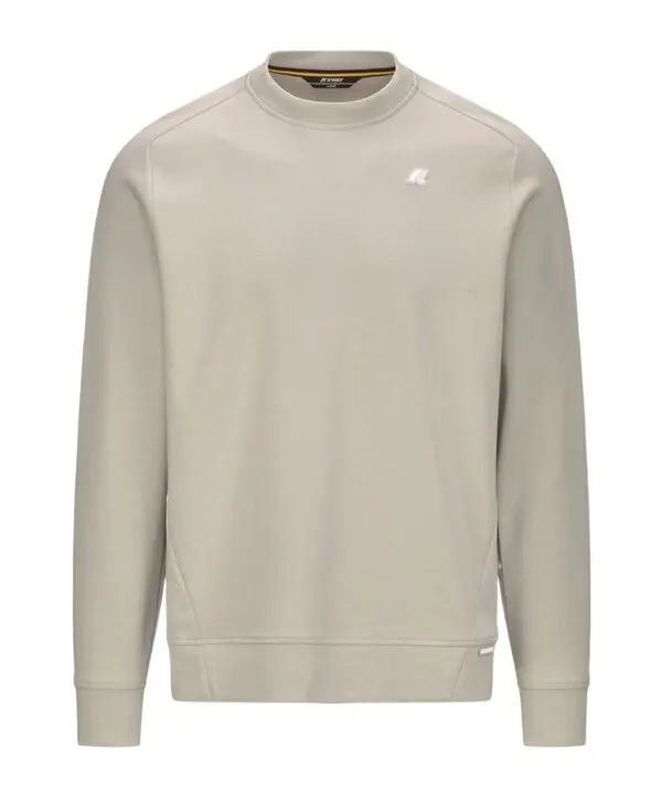K-WAY Medine Logo Patch Crewneck Sweatshirt - Nude