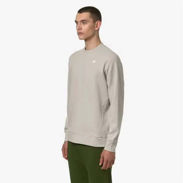 K-WAY Medine Logo Patch Crewneck Sweatshirt - Nude