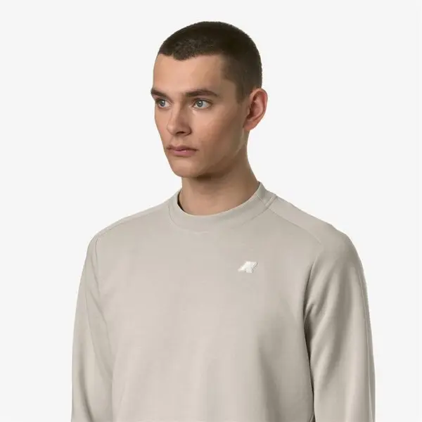 K-WAY Medine Logo Patch Crewneck Sweatshirt - Nude