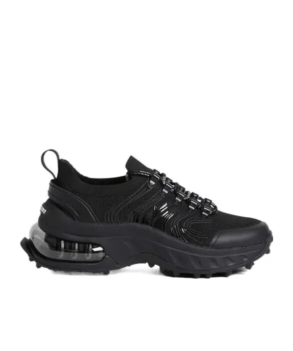 Dsquared2 Textured Lace-up Sneakers - Black