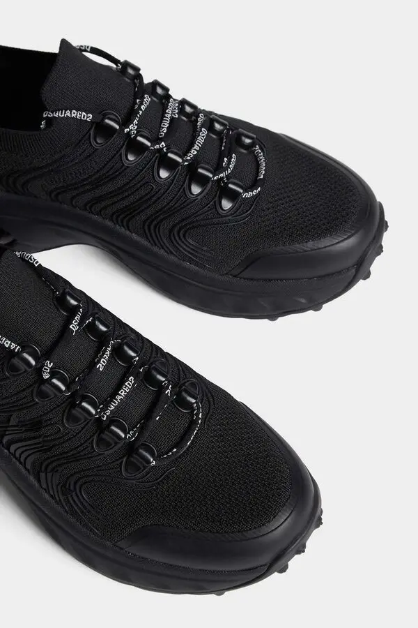 Dsquared2 Textured Lace-up Sneakers - Black