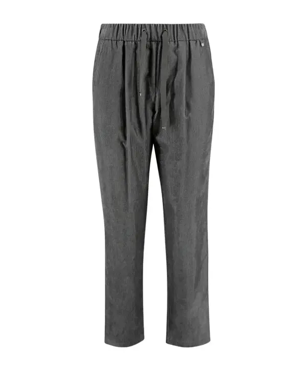 Herno Drawstring Ribbed Trousers - Black