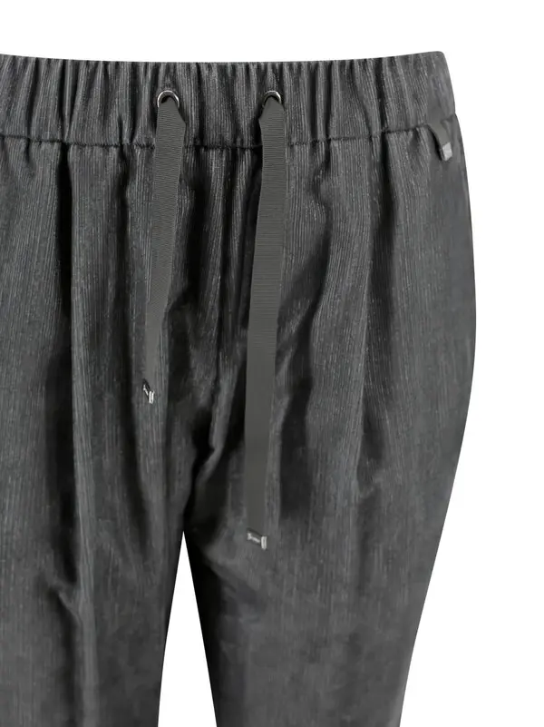 Herno Drawstring Ribbed Trousers - Black