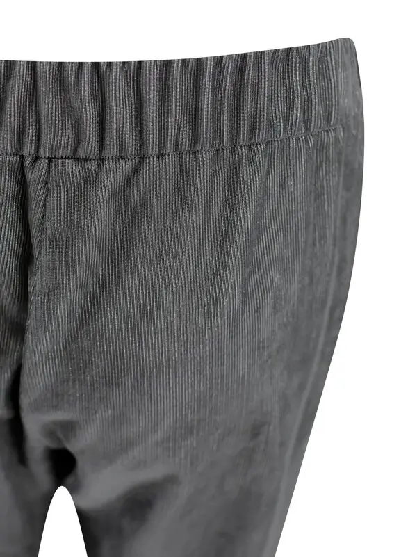 Herno Drawstring Ribbed Trousers - Black