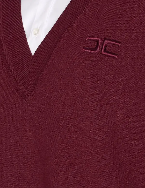 Elisabetta Franchi Long-sleeved Shirt Dress With Logo Embroidery - Brown