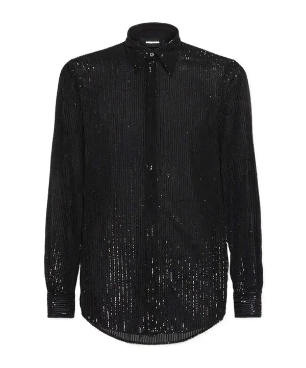Dsquared2 Long Sleeve Embellished Shirt
