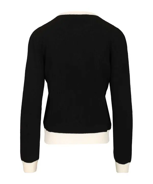 Marni Color-blocked Embroidered Logo Cardigan