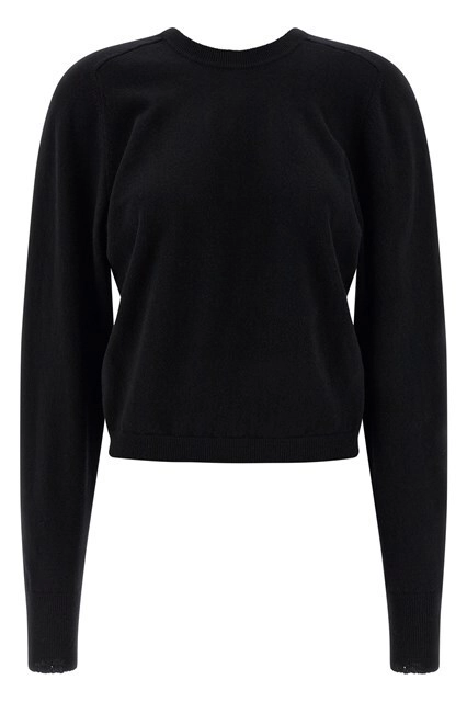 MAISON MARGIELA Crewneck Jumper With Four-stitch Detail - Black