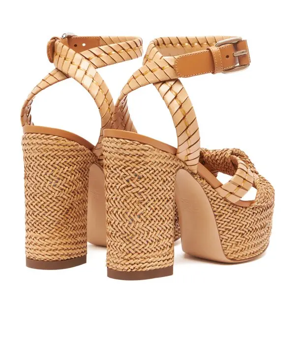 Casadei Interwoven Knot Platform Sandals
