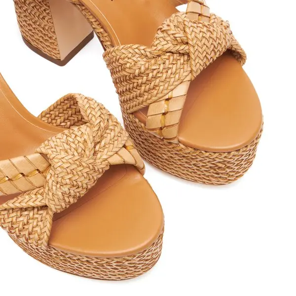 Casadei Interwoven Knot Platform Sandals