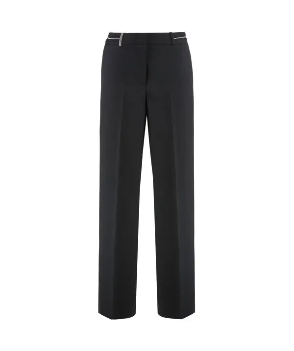 Peserico Virgin Wool Tailored Pants - Black