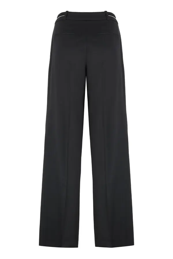 Peserico Virgin Wool Tailored Pants - Black
