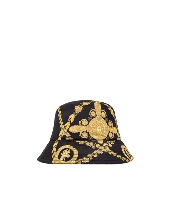 Versace Barocco Print Bucket Hat - Black
