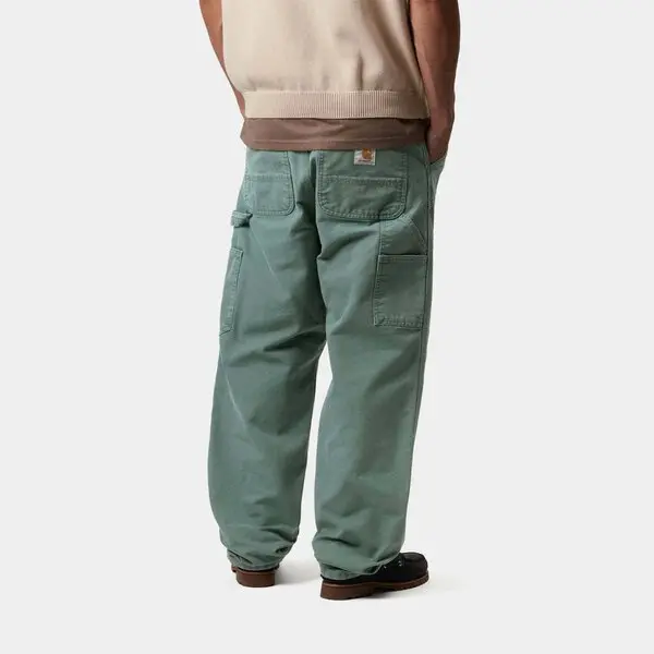 Carhartt Work In Progress Double Knee Relaxed Straight Fit Pants - Green