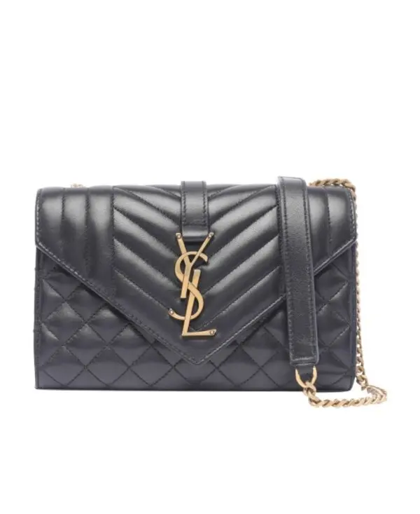 Saint Laurent Envelope Logo Plaque Medium Shoulder Bag