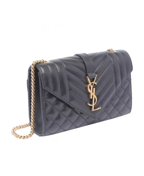 Saint Laurent Envelope Logo Plaque Medium Shoulder Bag