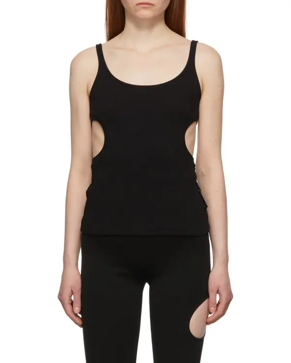 Off-White Logo Cutout Ribbed Tank