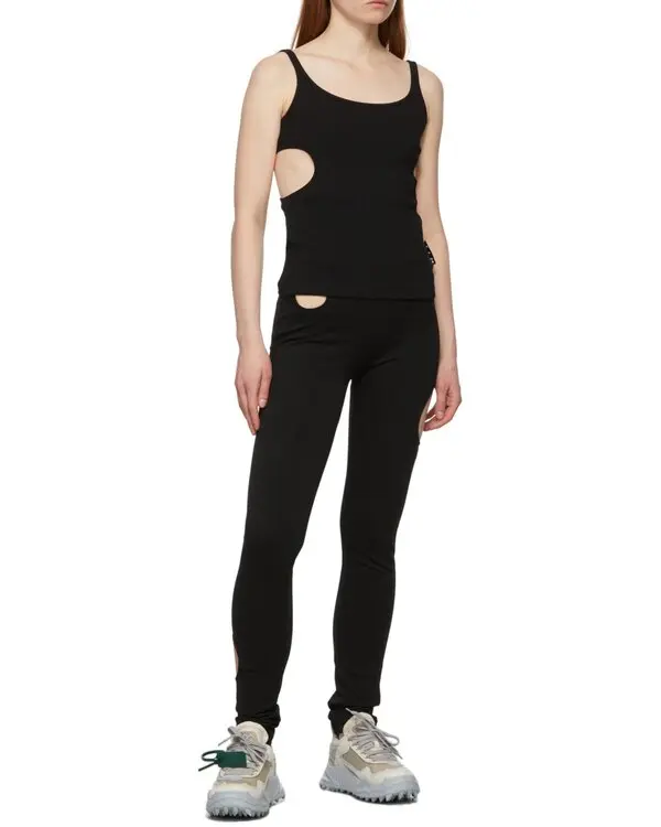 Off-White Logo Cutout Ribbed Tank