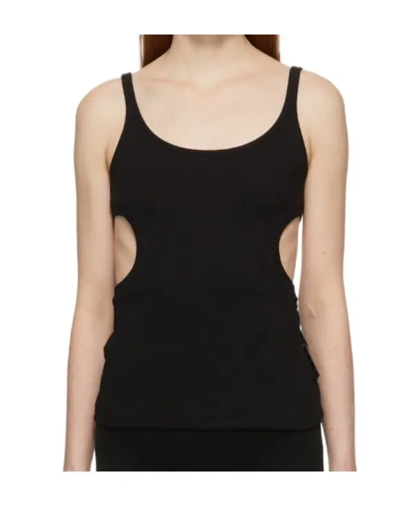 Off-White Logo Cutout Ribbed Tank