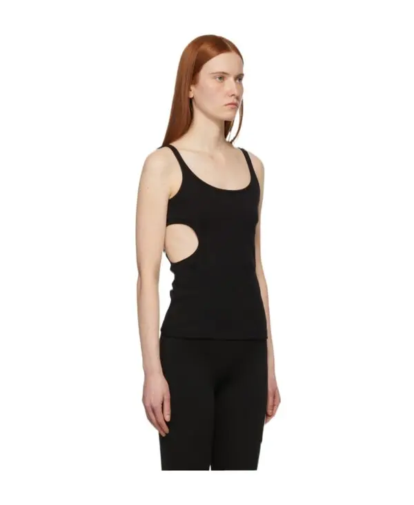 Off-White Logo Cutout Ribbed Tank