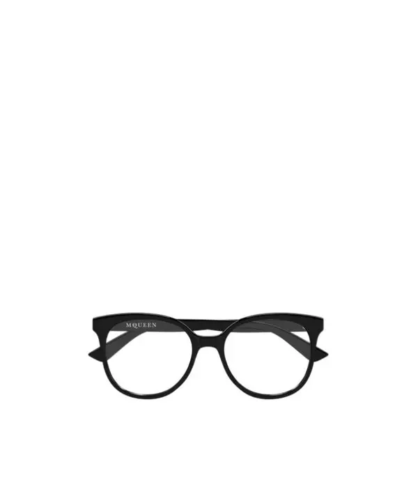 Alexander McQueen Round Frame Glasses - Black