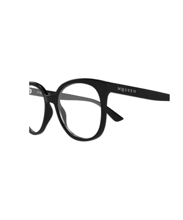Alexander McQueen Round Frame Glasses - Black