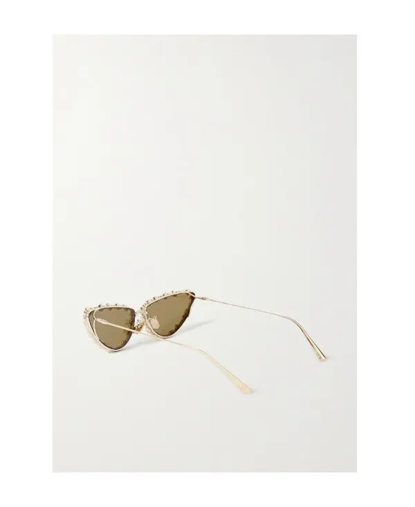 Dior Cat Eye Sunglasses With Crystal Embellishment