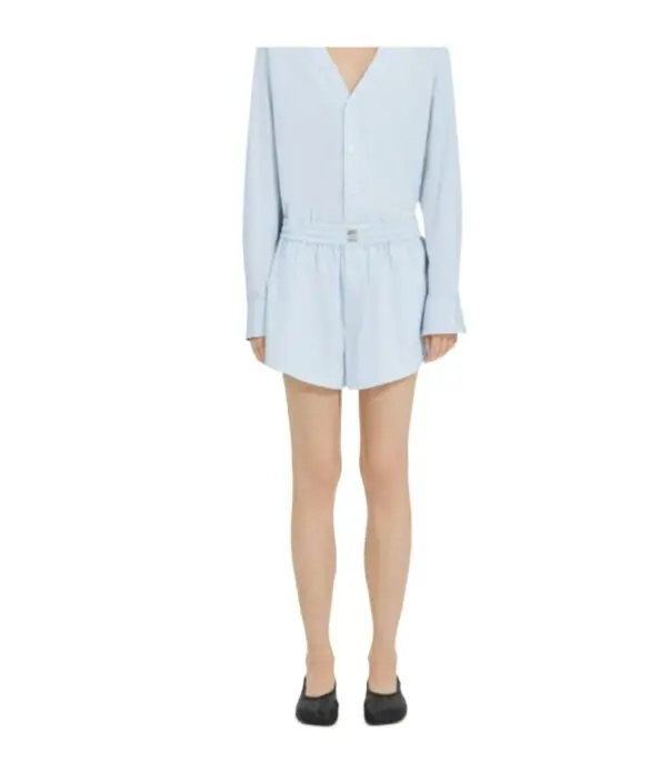 MAISON MARGIELA Poplin Shorts - Light Blue