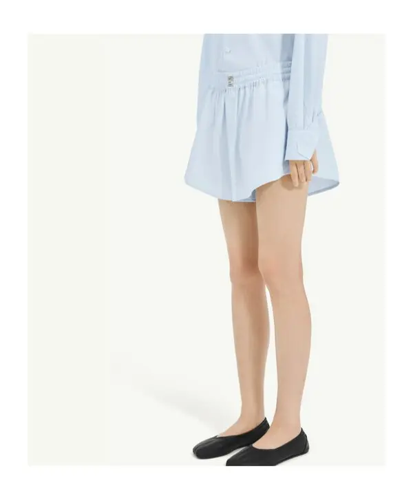 MAISON MARGIELA Poplin Shorts - Light Blue