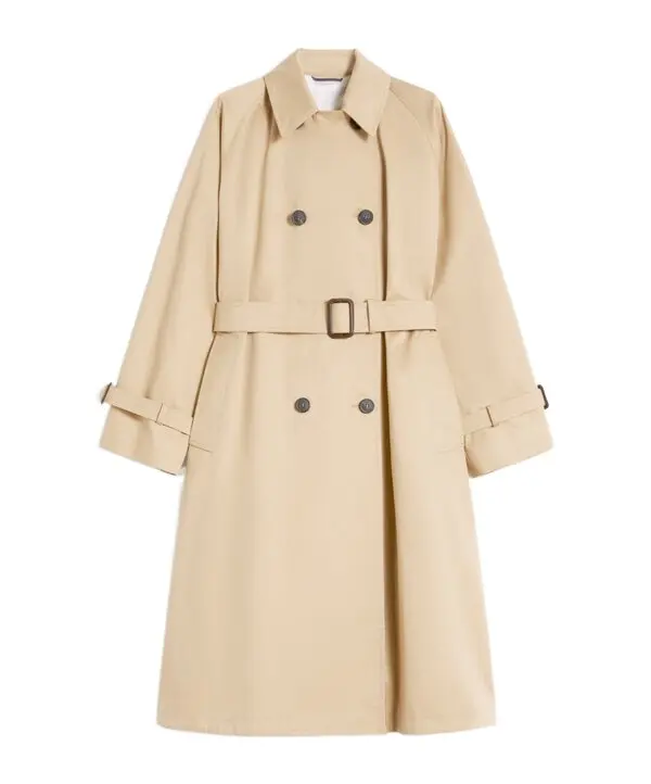 Max Mara Double Breasted Printed Coat - Plum