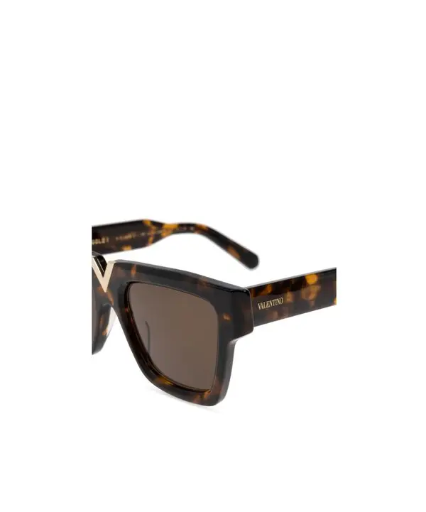 Valentino Garavani Square Frame Sunglasses - Brown