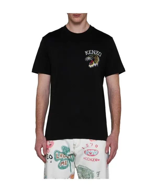 Kenzo Tiger Embroidered Crewneck T-shirt