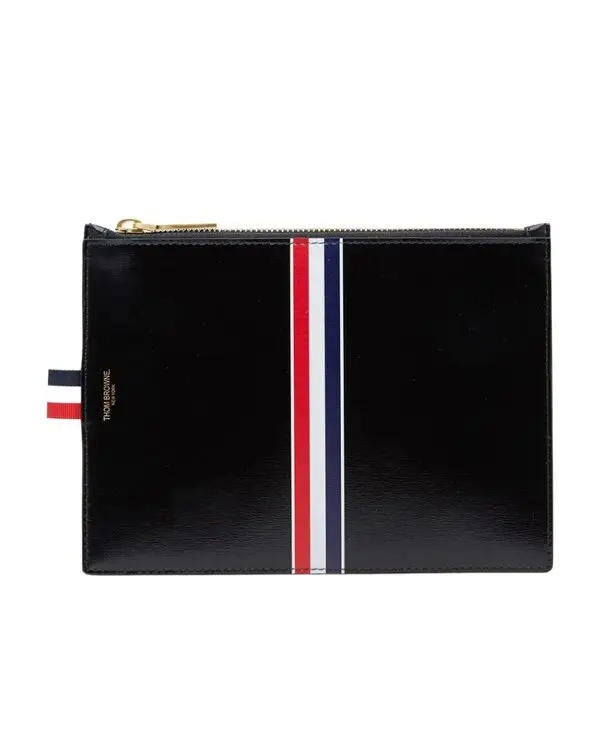 Thom Browne Logo Handheld Bag - Black