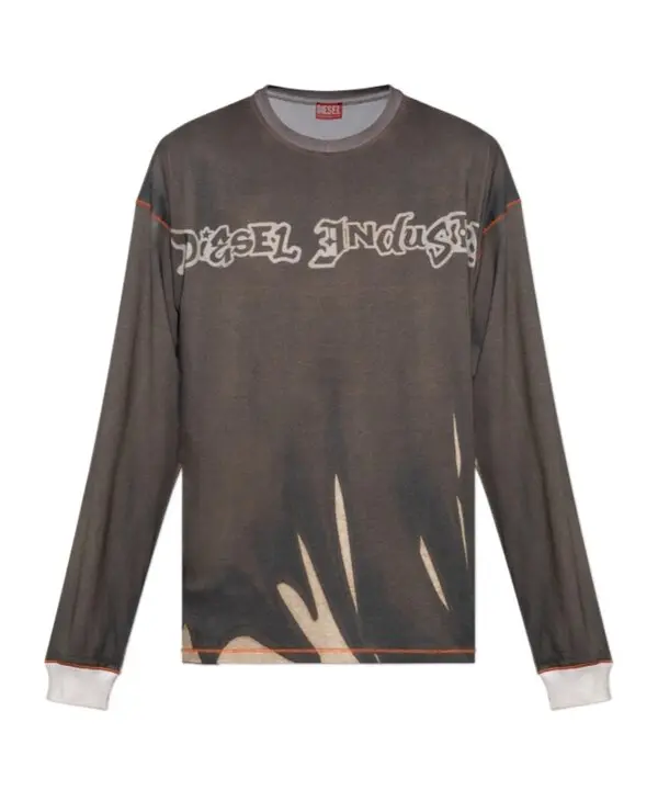DIESEL® T-boxt-ls-show Long-sleeved T-shirt - Black
