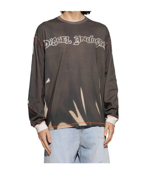 DIESEL® T-boxt-ls-show Long-sleeved T-shirt - Black