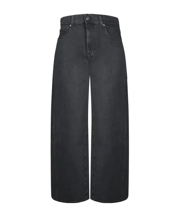 7 For All Mankind Wide-leg Jeans - Black