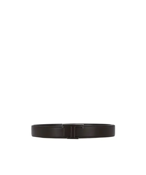 TOD'S Logo-plaque Buckled Belt - Brown