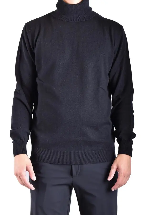 DONDUP Fine Knit Turtleneck Long Sleeve Sweater - Black