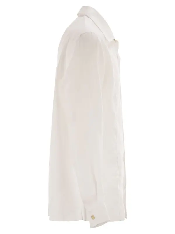 Brunello Cucinelli Crête Detailed Easy Fit Shirt